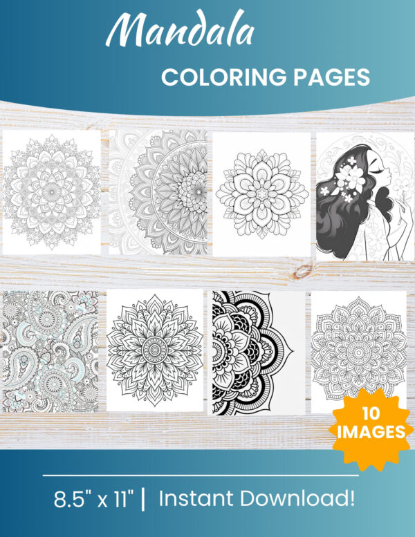 10 Printable Mandala Coloring Pages for Kids | Free PDF Download