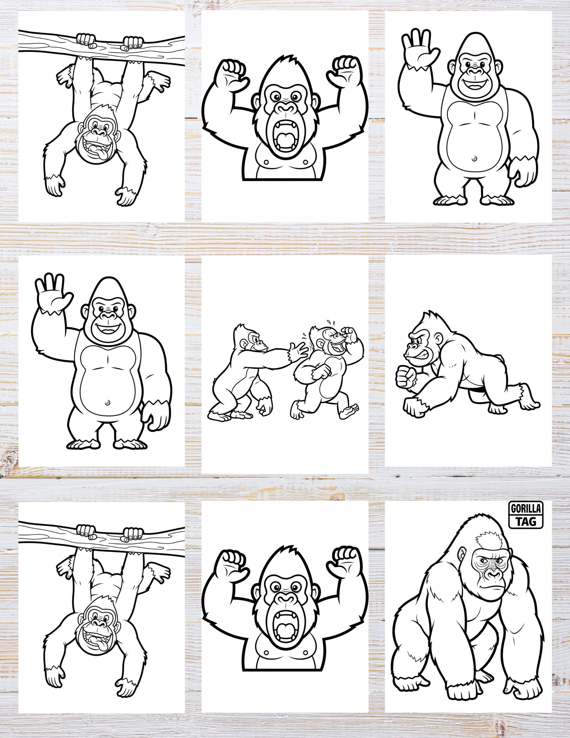 10 Printable Gorilla Tag Coloring Pages for Kids | Free PDF Download